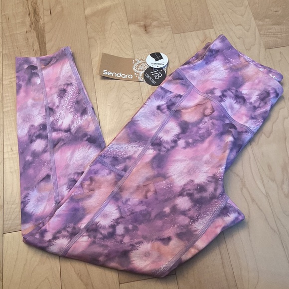 Pants & Jumpsuits | Nwt Orchid Watercolor Splash Leggings With Pockets ...